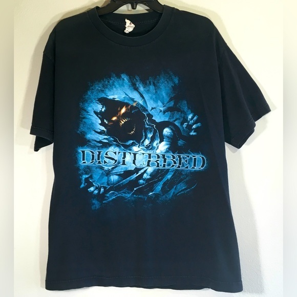 Vintage | Shirts | Vintage Heavy Metal Band Tee Shirt Disturbed 9s ...